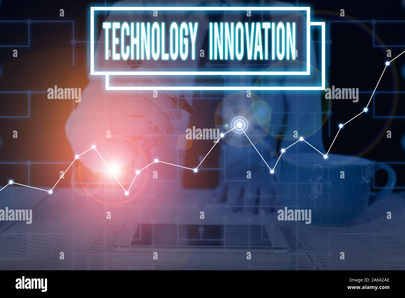 Writing note showing Technology Innovation. Business concept for significant technological ...