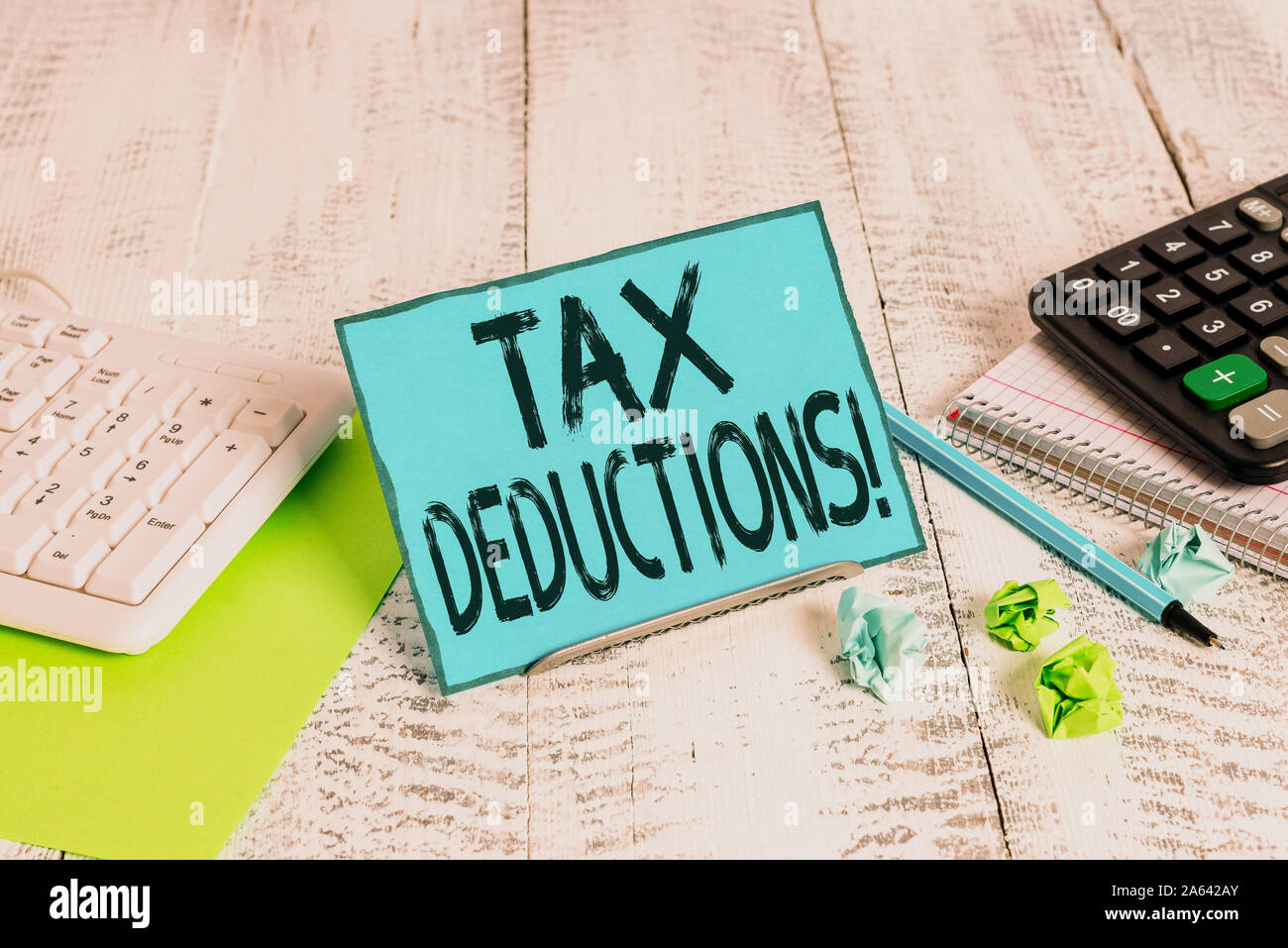 Text sign showing Tax Deductions. Business photo showcasing reduction ...
