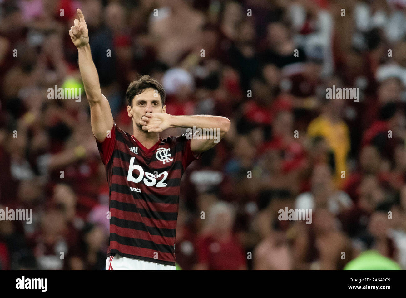 Rio De Janeiro, Brazil. 23rd Oct, 2019. Rodrigo Caio celebrates goal ...