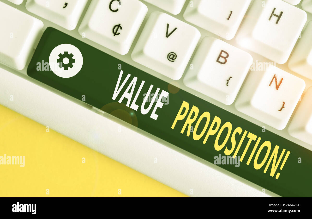 Word writing text Value Proposition. Business photo showcasing feature ...