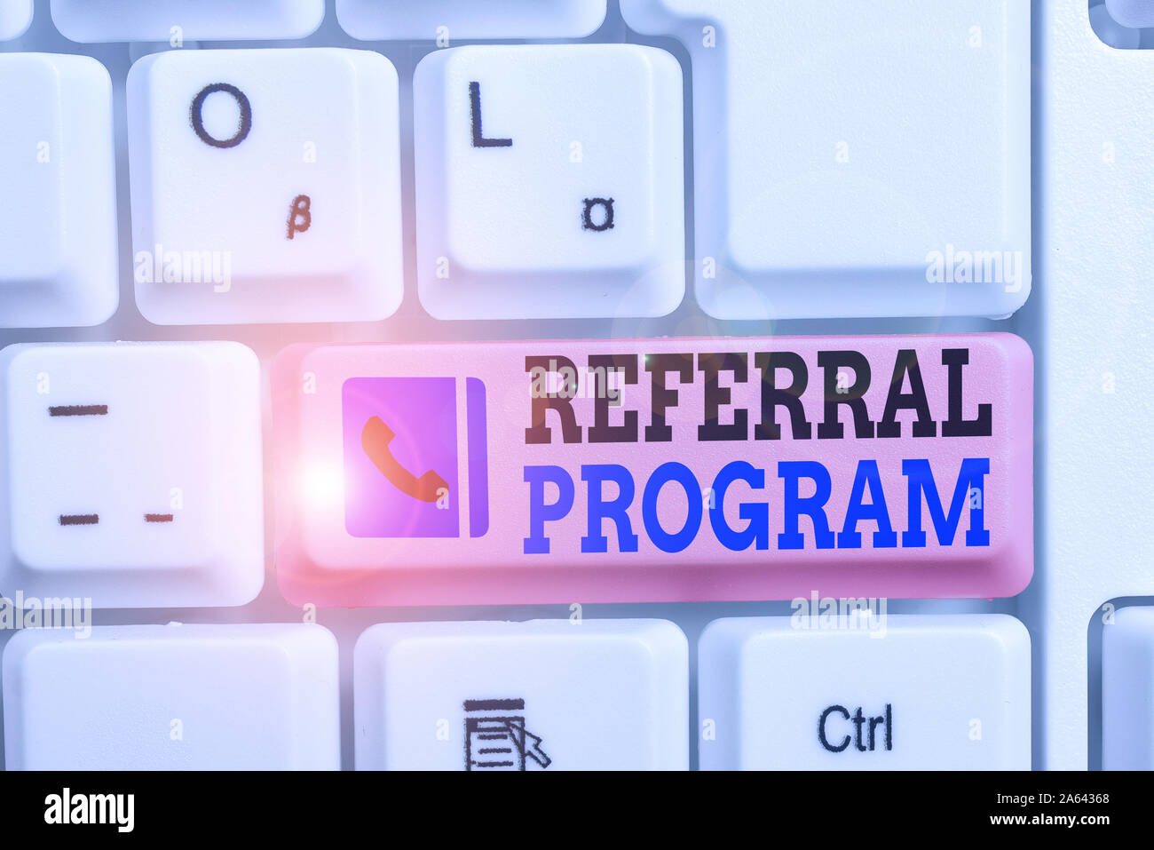 Conceptual hand writing showing Referral Program. Concept meaning ...