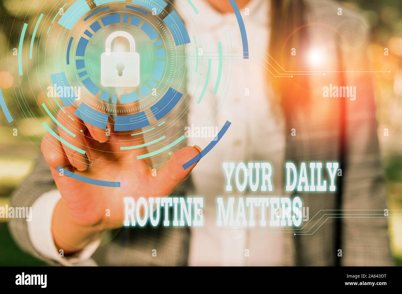 Writing note showing Your Daily Routine Matters. Business concept for ...