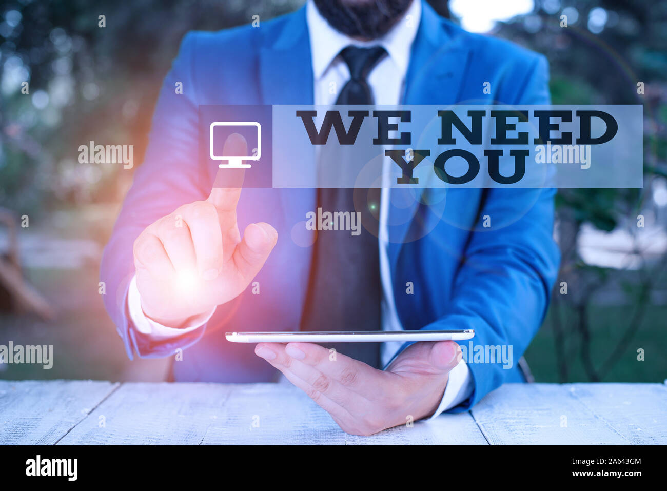 Conceptual hand writing showing We Need You. Concept meaning to fulfill ...