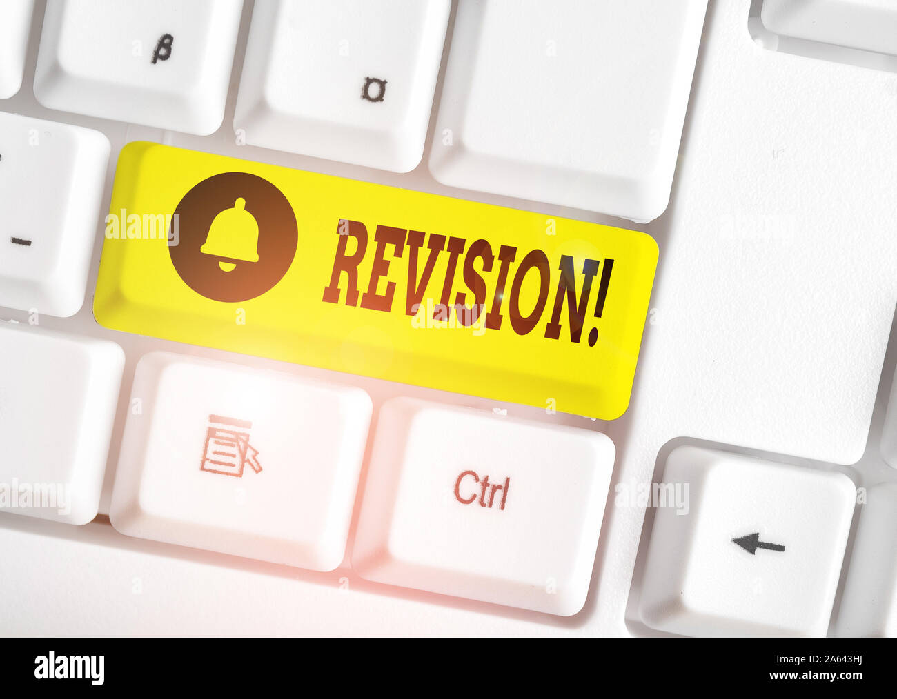 Writing note showing Revision. Business concept for action of revising ...