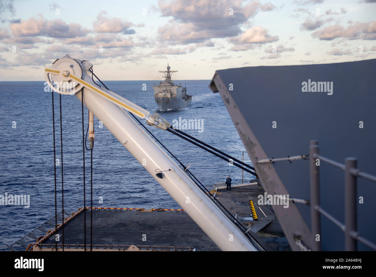 U.S. Navy Sailors with Amphibious Squadron (PHIBRON) 8 conduct a ...