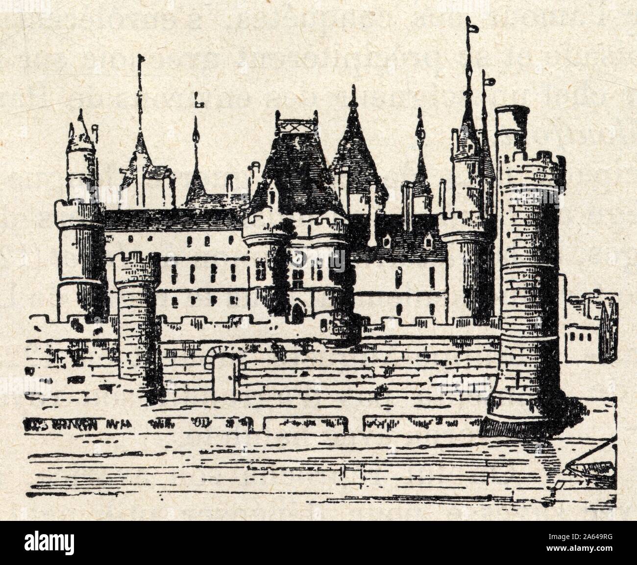 le louvre sous philippe-auguste Stock Photo - Alamy