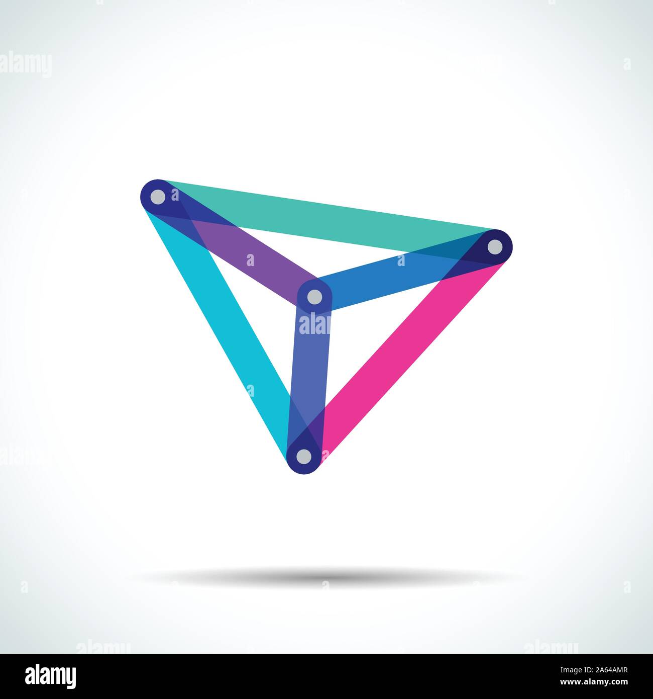 Abstract pyramid logo with intersecting transparent lines Stock Vector ...