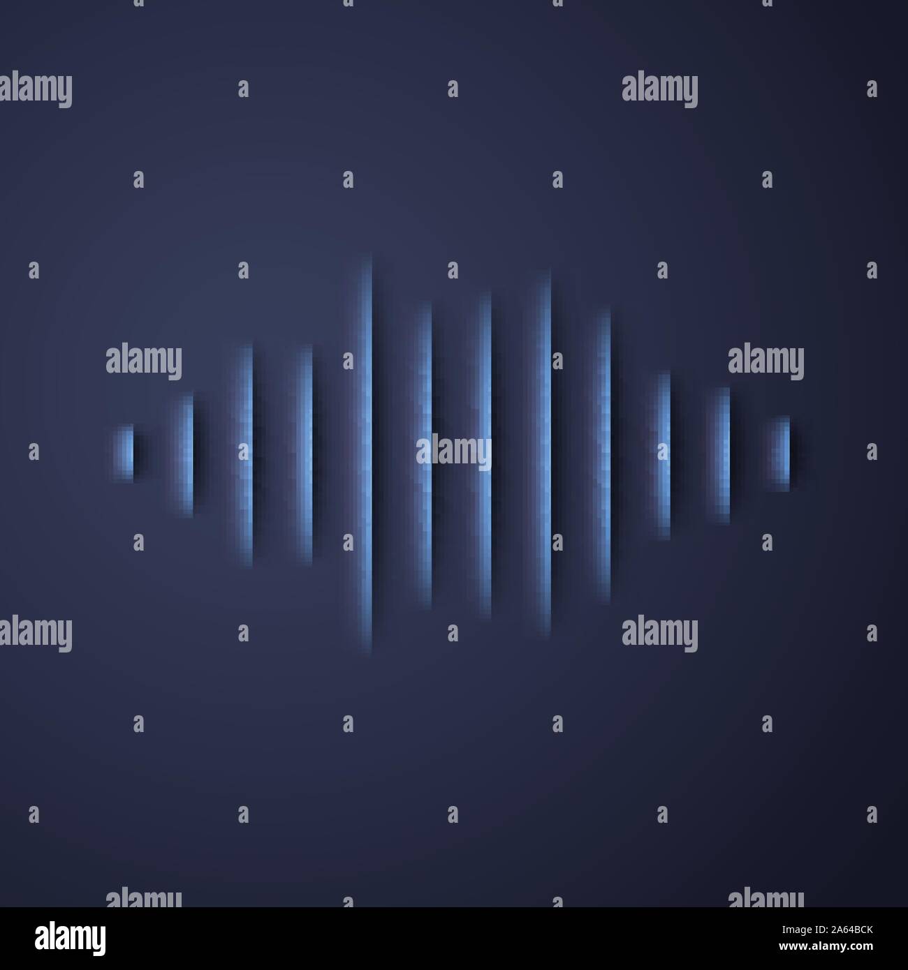 Paper sound waveform with shadow Stock Vector Image & Art - Alamy