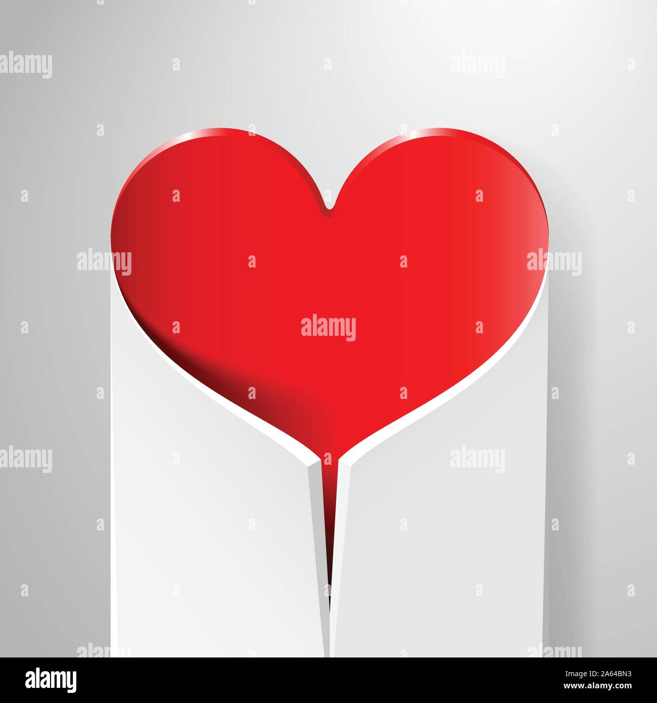 Valentines day card with wrapped heart Stock Vector Image & Art - Alamy