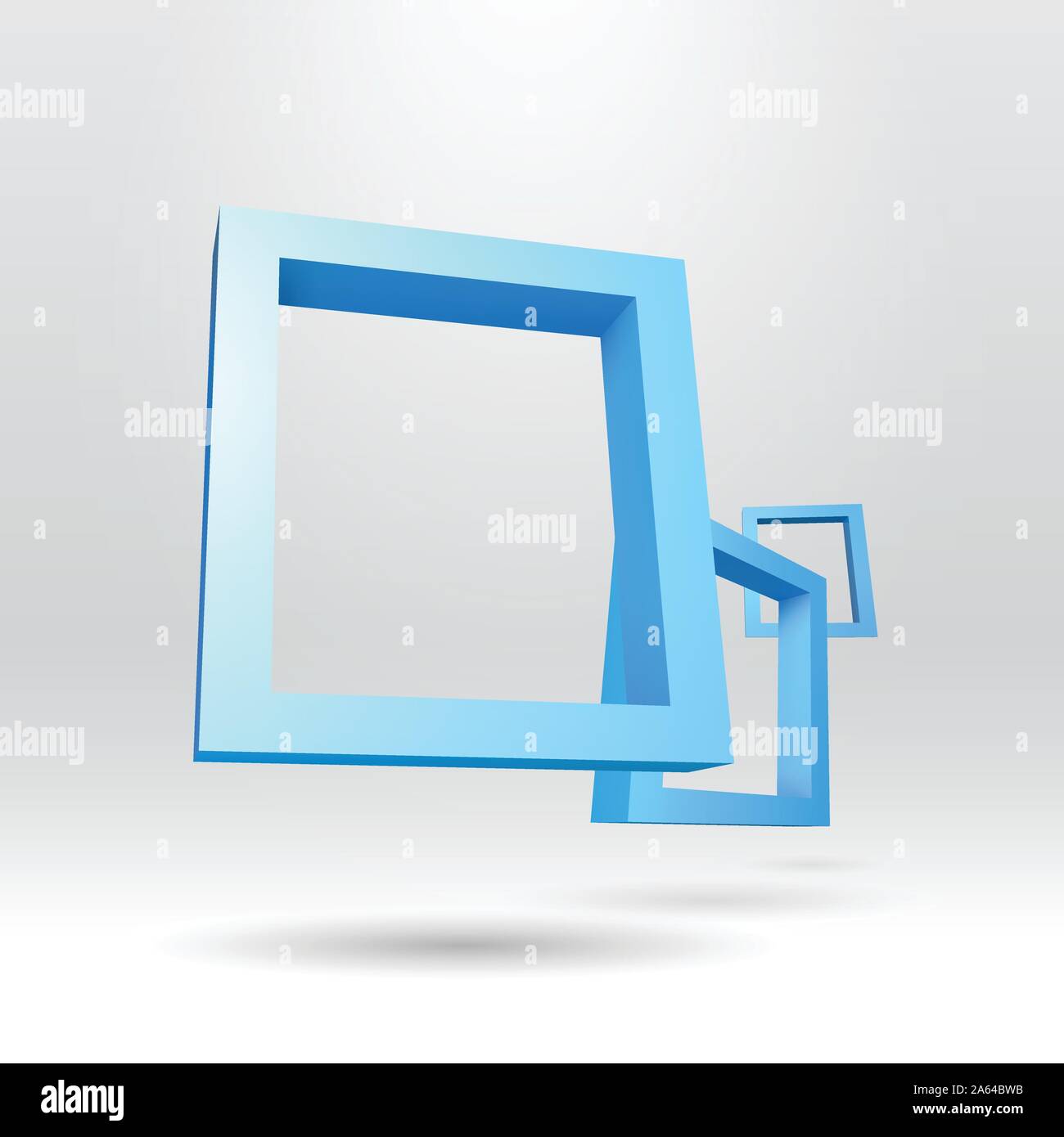 Three blue rectangular 3D frames Stock Vector Image & Art - Alamy