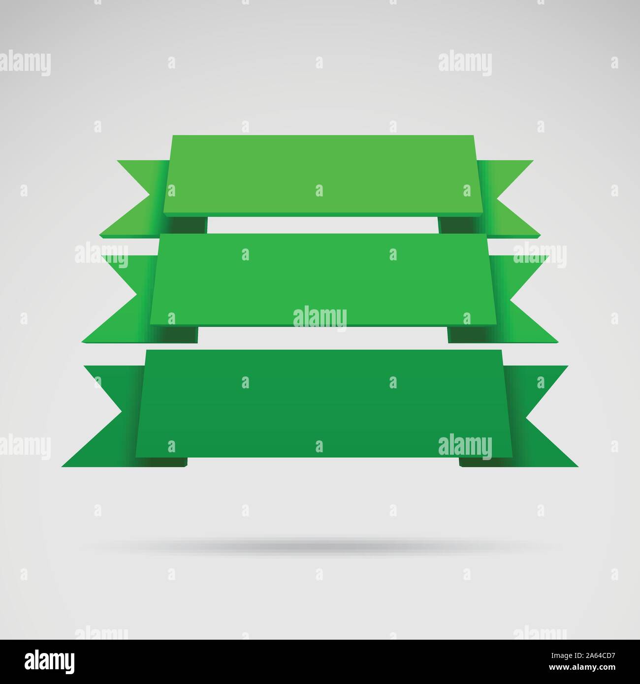Infographic vector 3D green ribbons Stock Vector Image & Art - Alamy