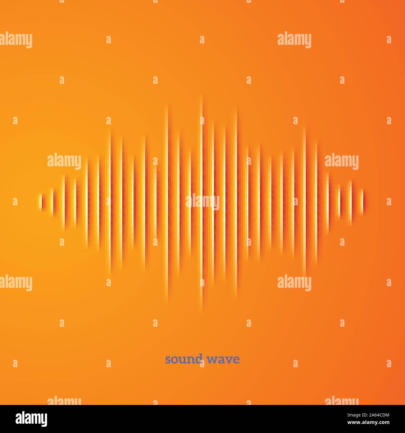 Paper sound waveform with shadow Stock Vector Image & Art - Alamy