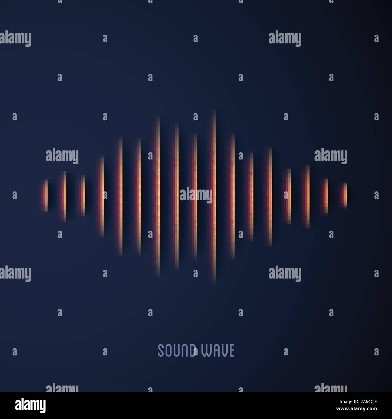 Paper sound waveform with shadow Stock Vector Image & Art - Alamy