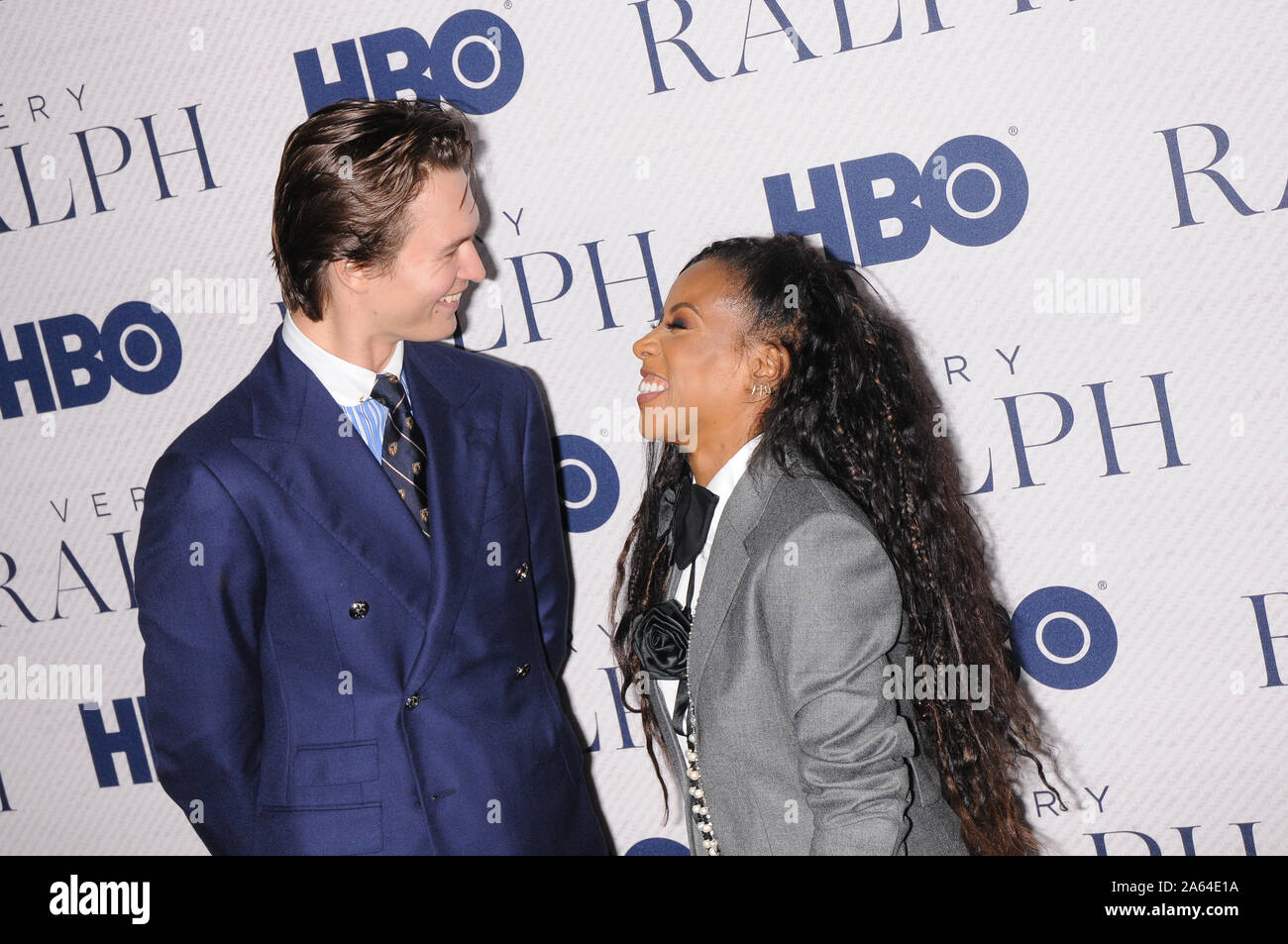 New York, United States. 23rd Oct, 2019. Ansel Elgort (L) and June ...