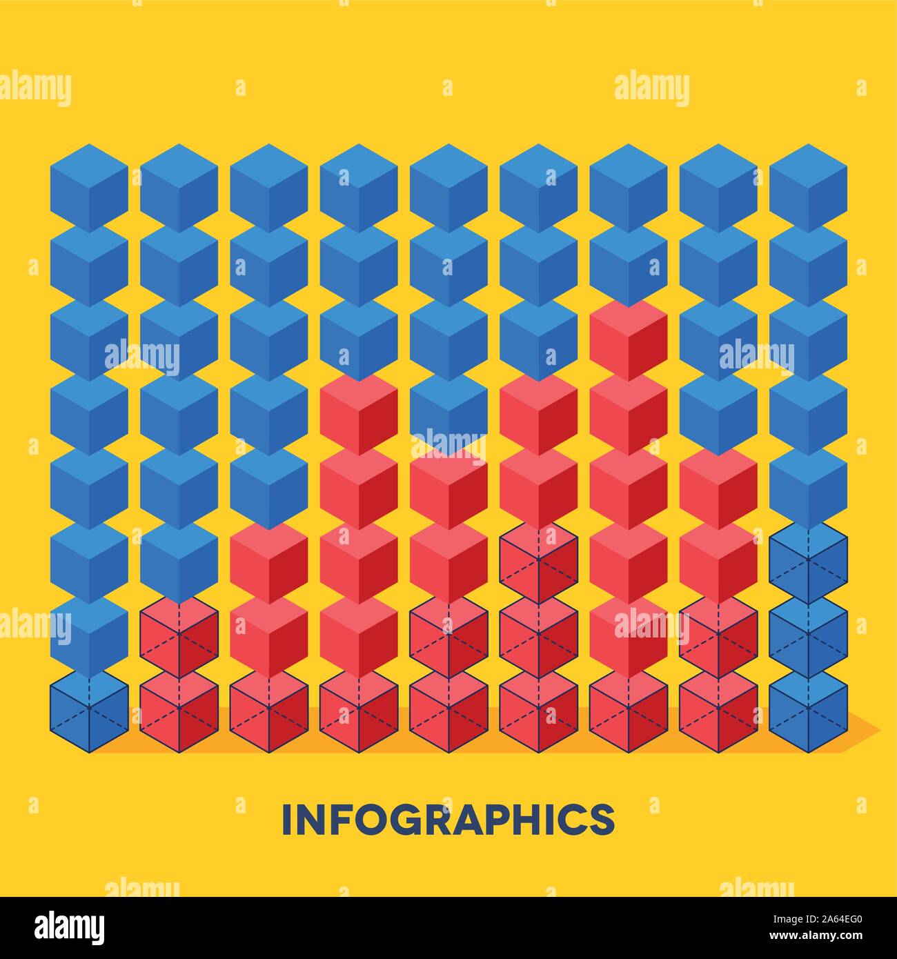 Infographics with cubes Stock Vector Image & Art - Alamy