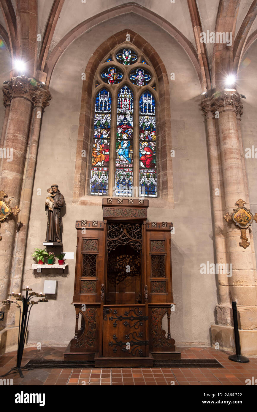 Interior of a church in Colmar, France Stock Photo - Alamy