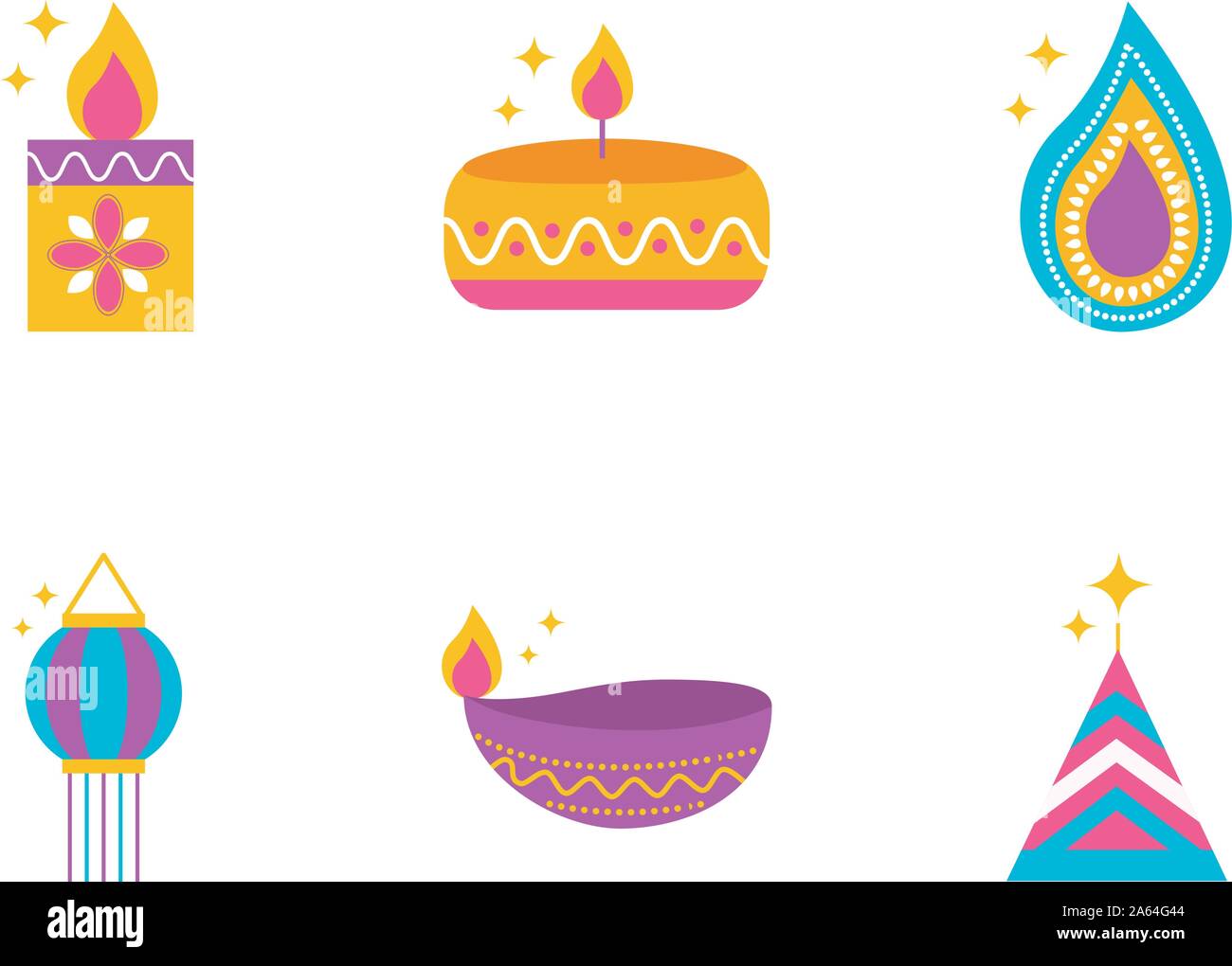Diwali lamps rangoli Cut Out Stock Images & Pictures - Alamy