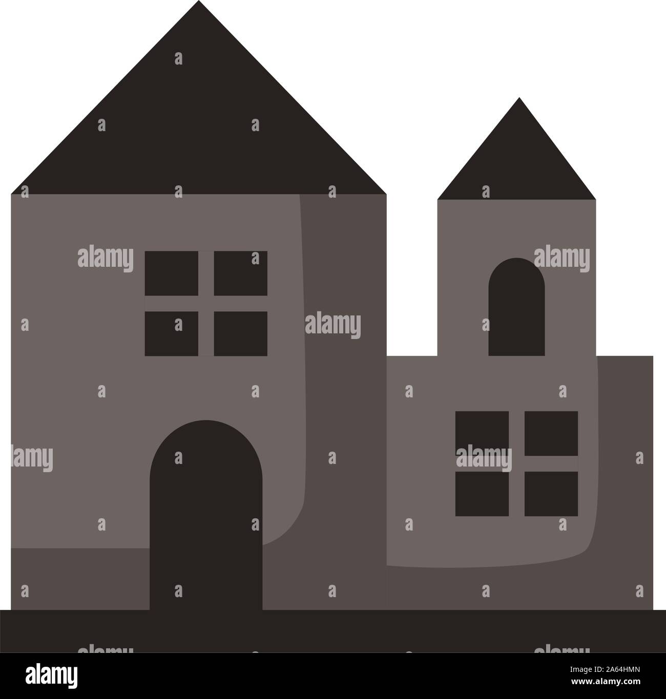 Halloween manson house isolated icon Stock Vector Image & Art - Alamy
