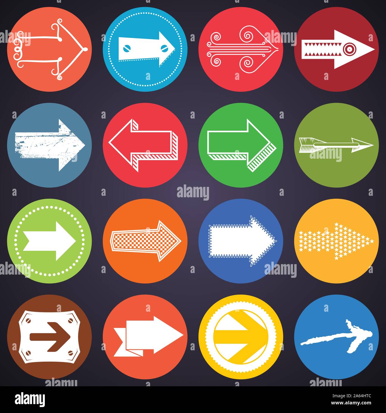 Set of flat arrow icons Stock Vector Image & Art - Alamy