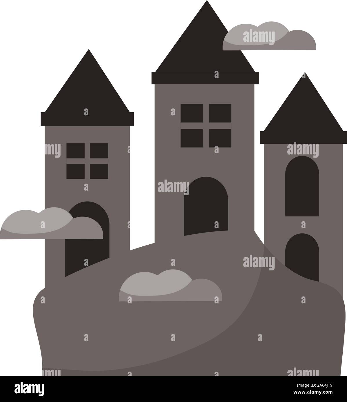 Halloween manson house isolated icon Stock Vector Image & Art - Alamy