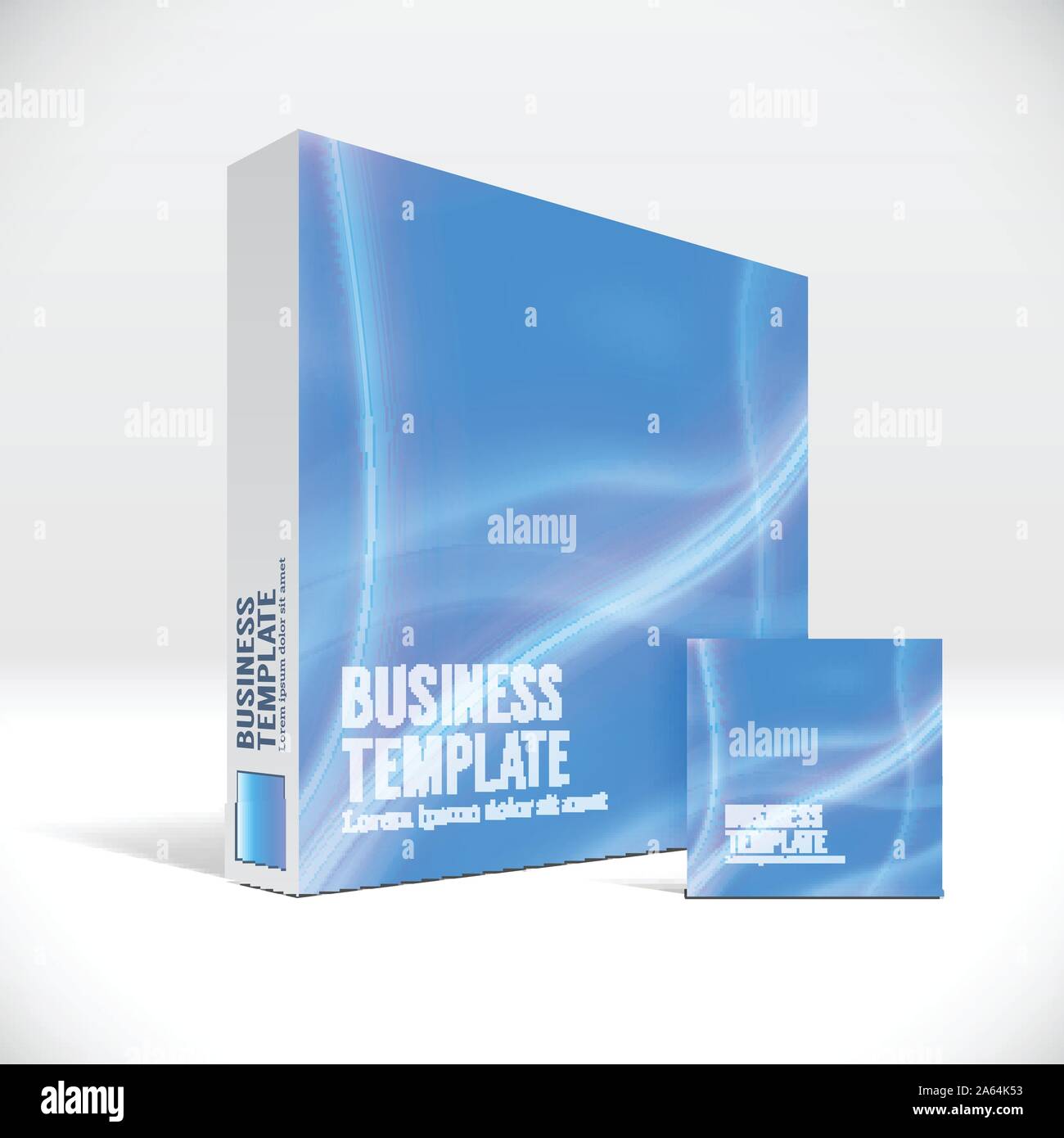 3D Identity box with abstract blue lines cover Stock Vector Image & Art ...