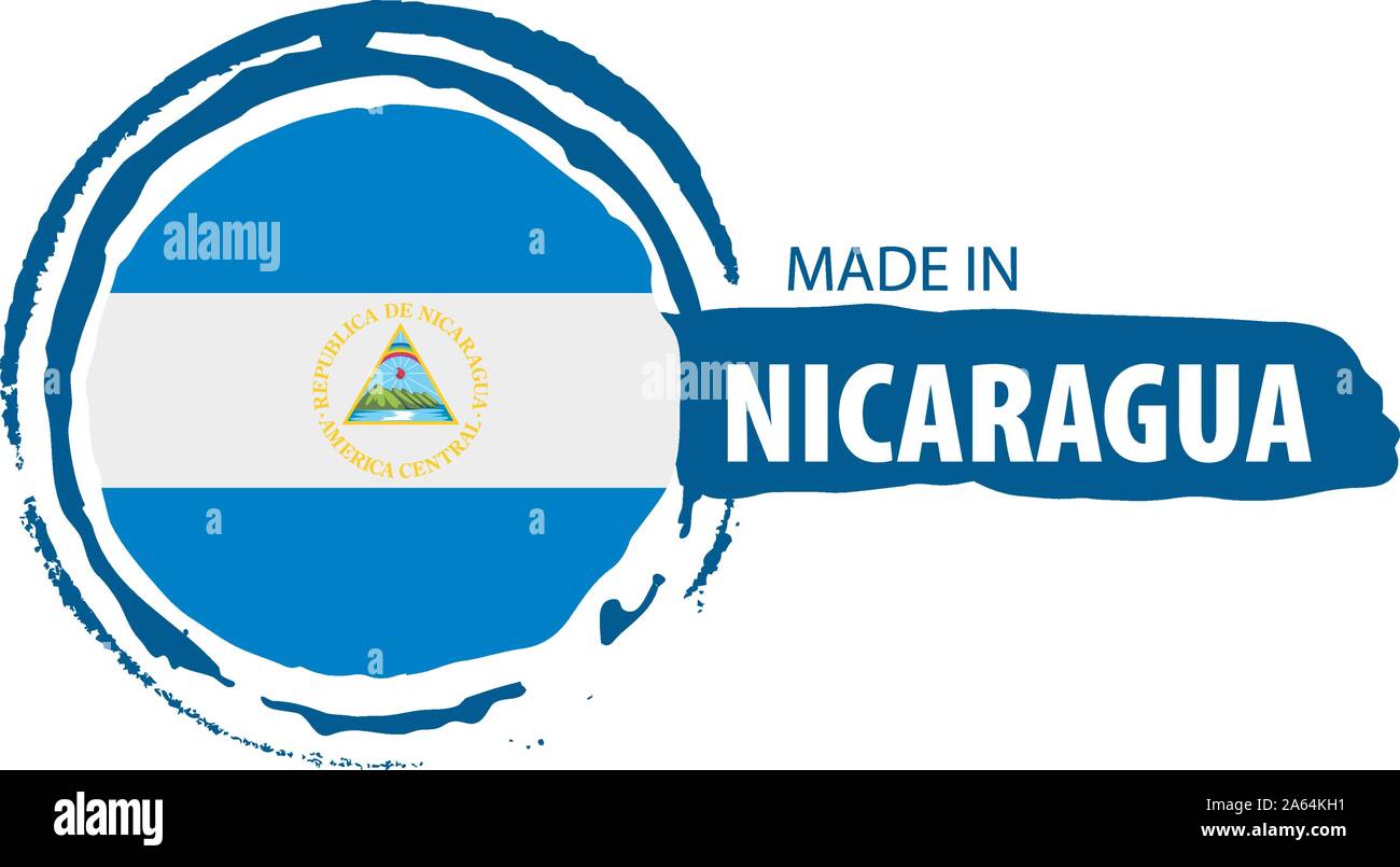 Nicaragua flag, vector illustration on a white background Stock Vector ...