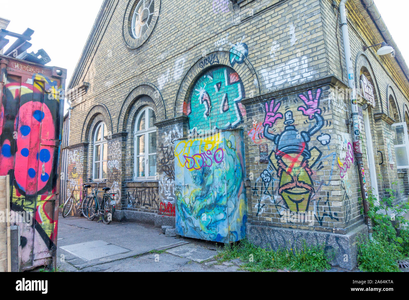 Urban Graffiti in Freetown Christiania, the autonomous anarchist ...