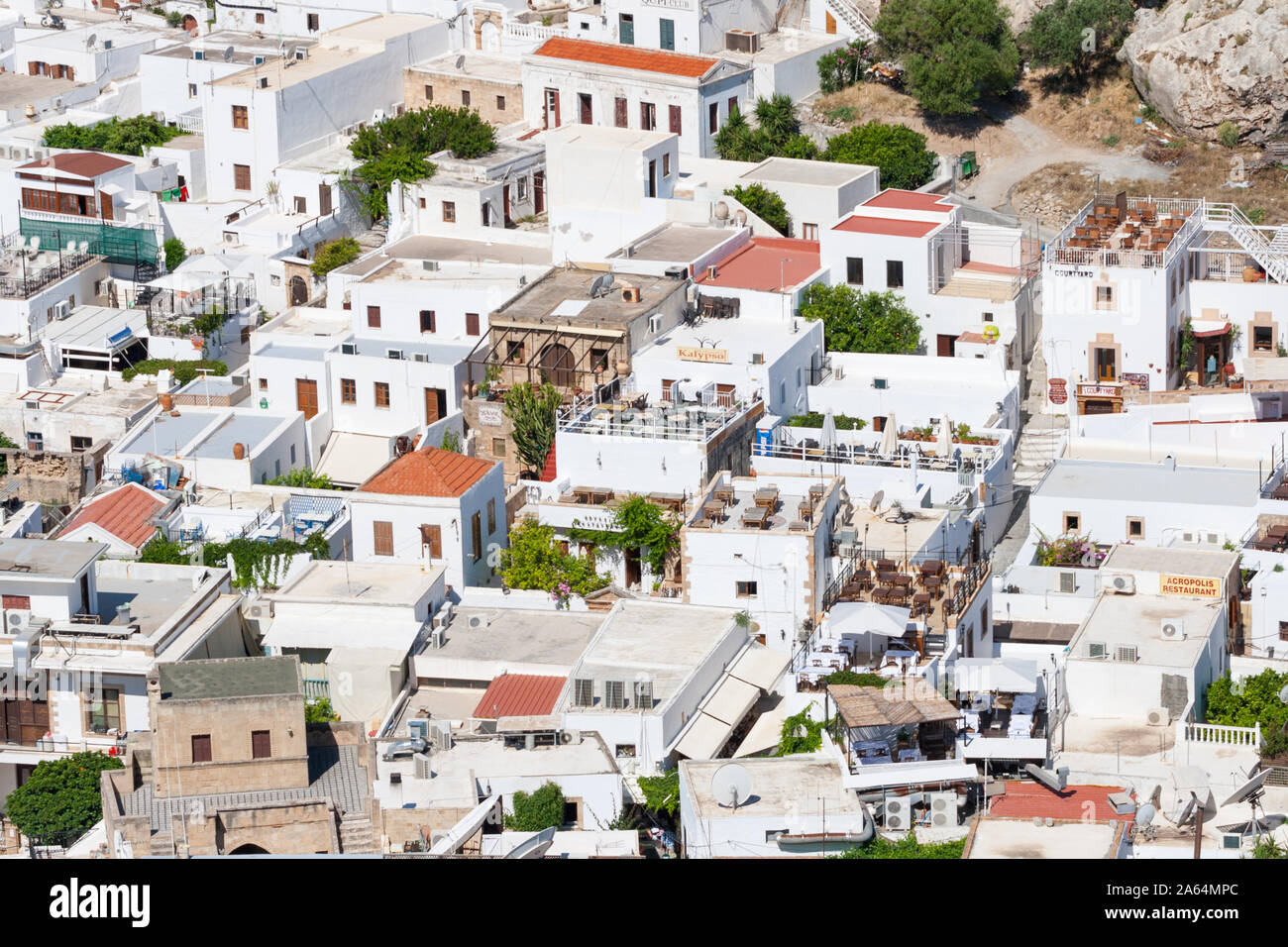 Lindos cafe hi-res stock photography and images - Alamy