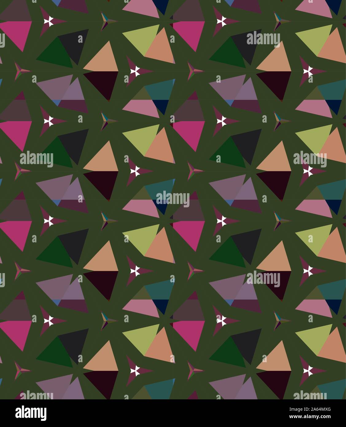 Seamless Vector Pattern Background Texture In Geometric Ornamental Style Stock Vector Image