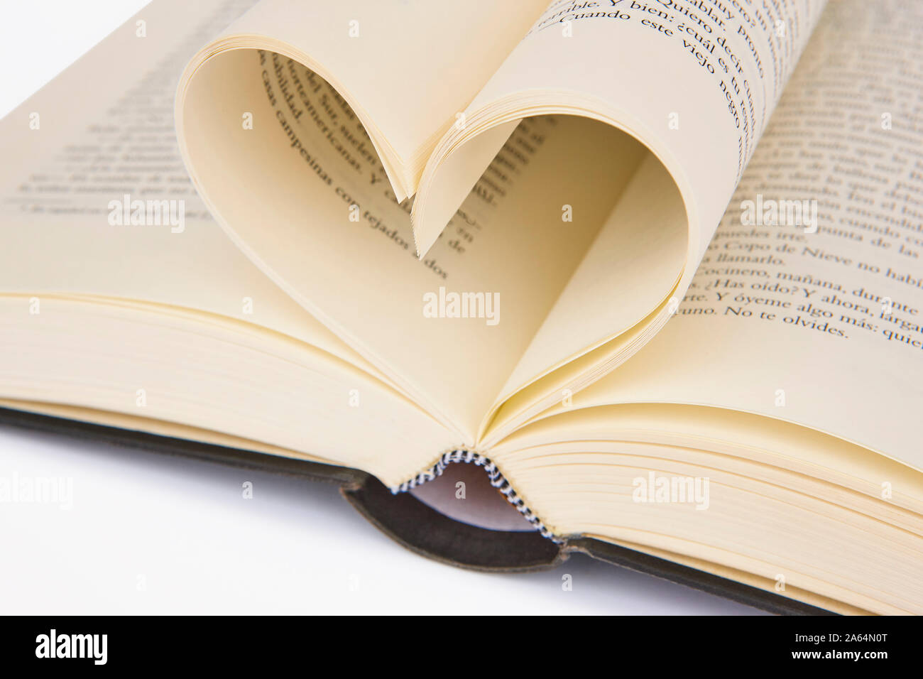 Open book with heart shaped pages. Love for reading. Isolated Stock ...