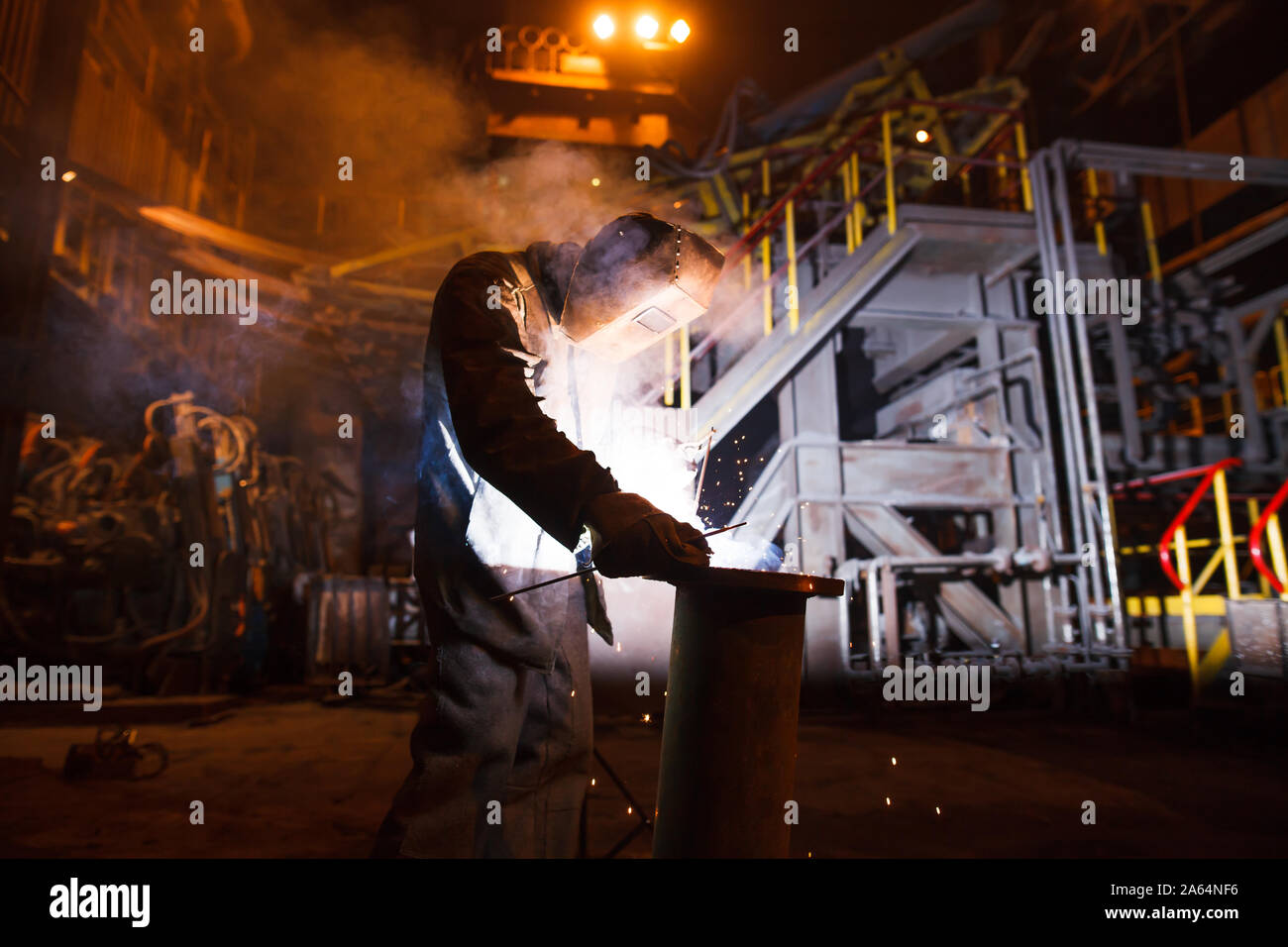 steel production in electric furnaces Stock Photo - Alamy