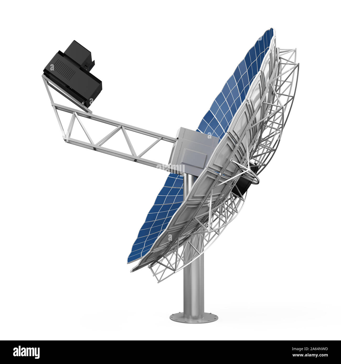 Parabolic Dish Solar Collector Isolated Stock Photo - Alamy