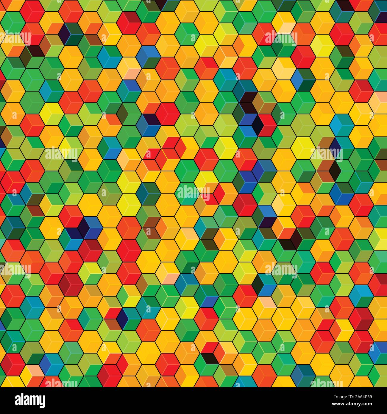 Abstract background with colorful hex polygons Stock Vector Image & Art ...