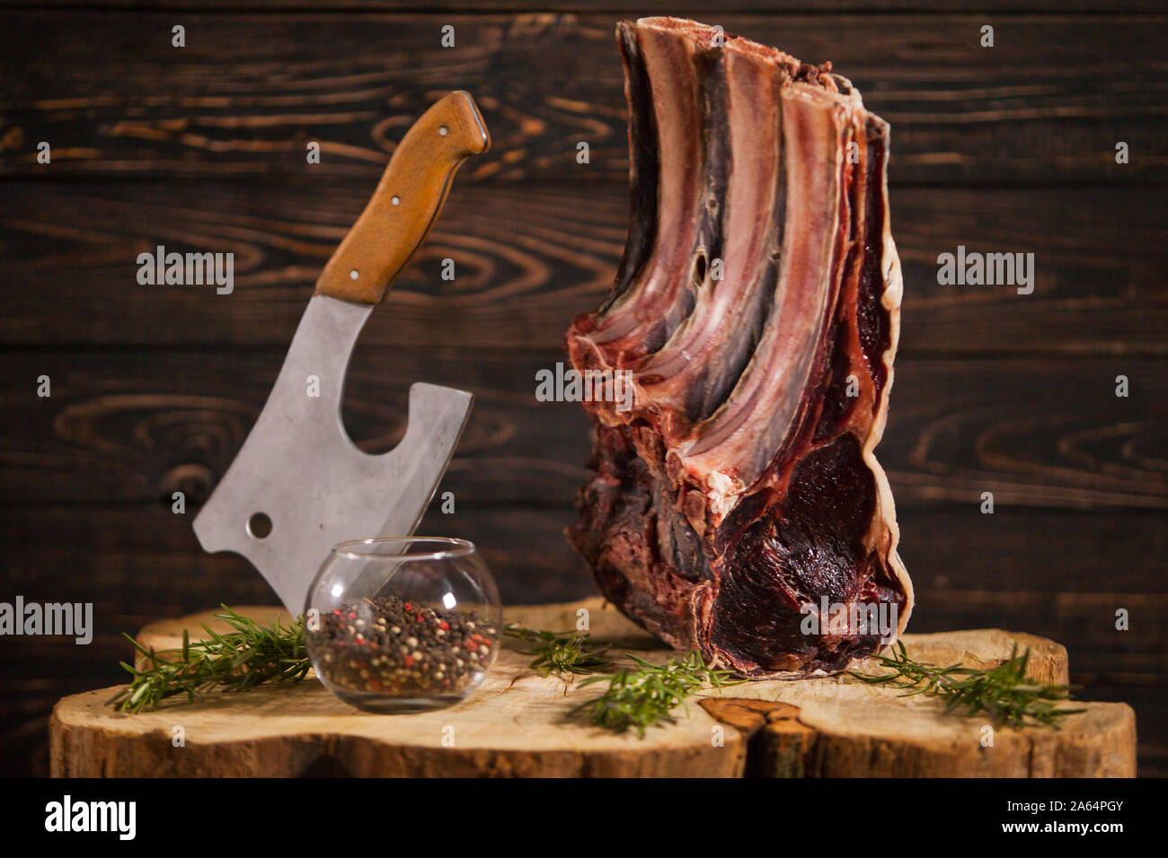 beef steak in meat restaurant Stock Photo - Alamy
