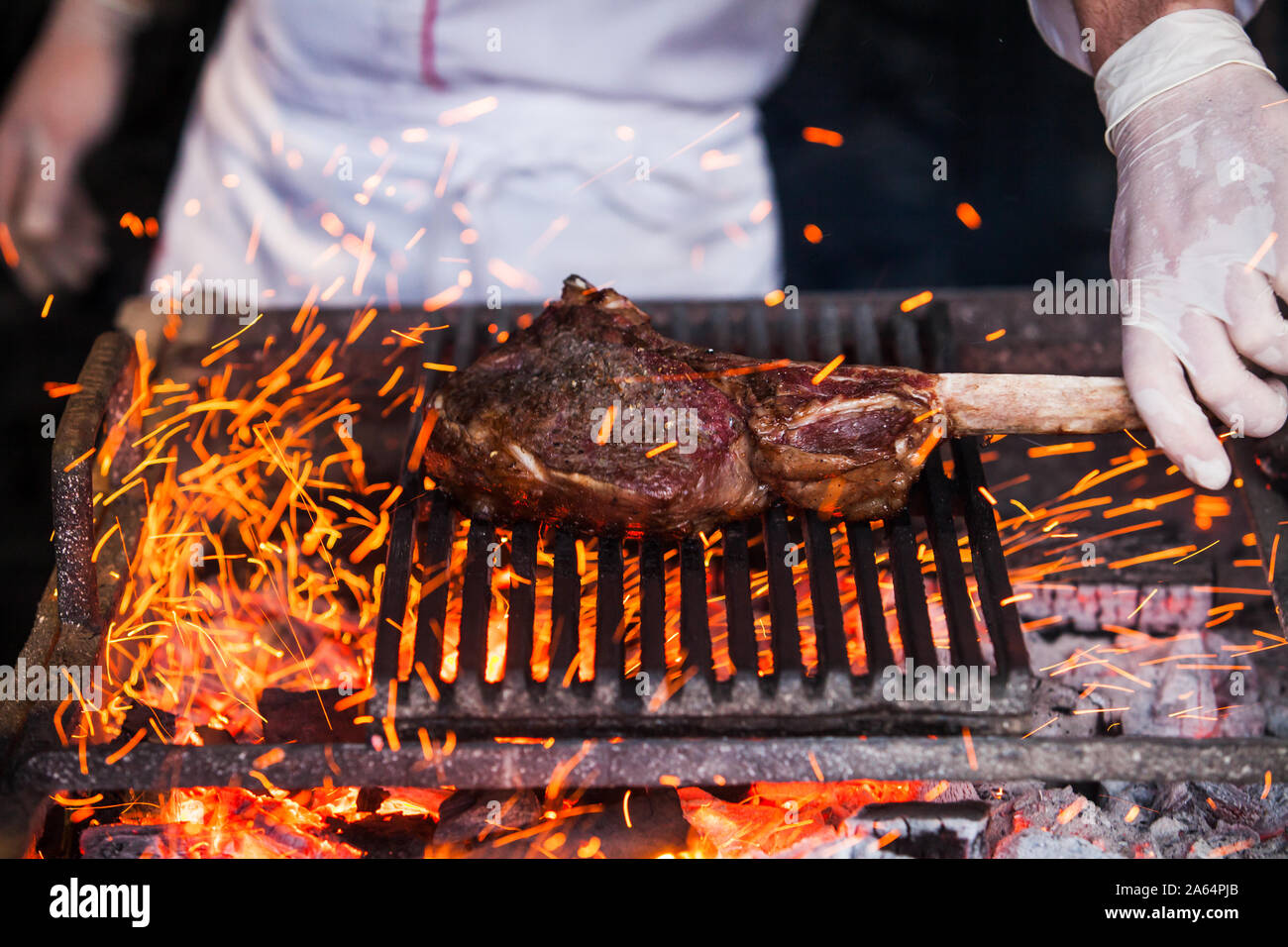 beef steak in meat restaurant Stock Photo - Alamy