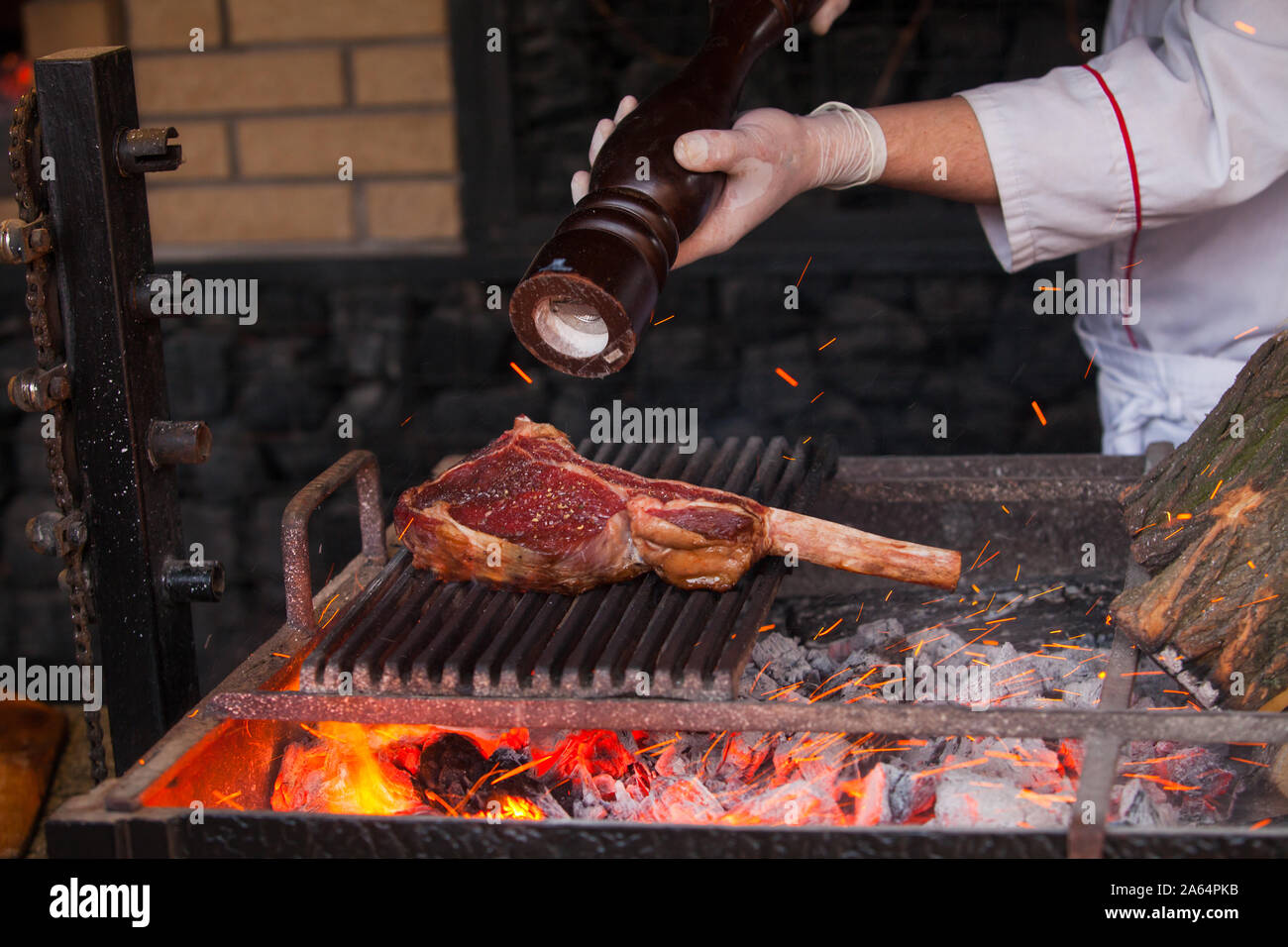 beef steak in meat restaurant Stock Photo - Alamy