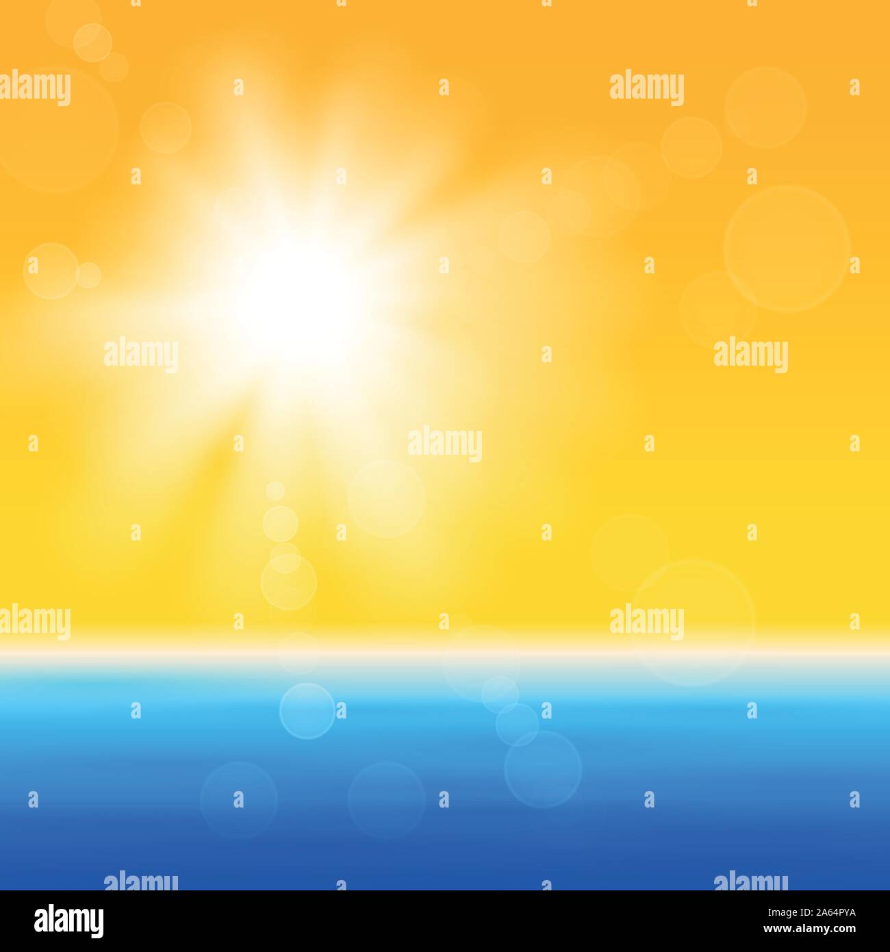 Sun lens flare beach Stock Vector Images - Alamy