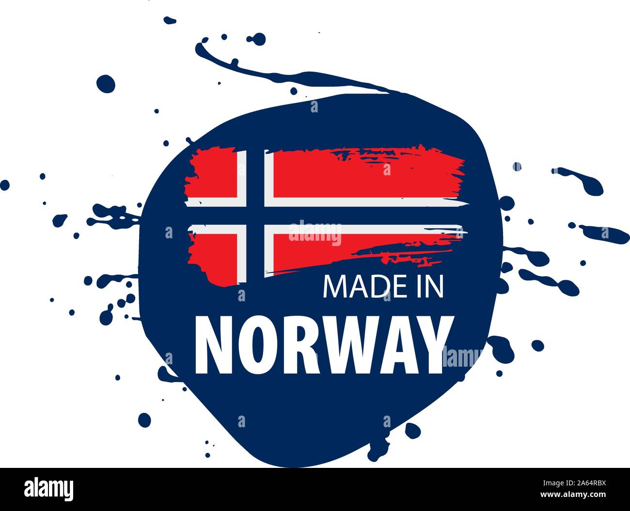 Norway flag, vector illustration on a white background Stock Vector ...