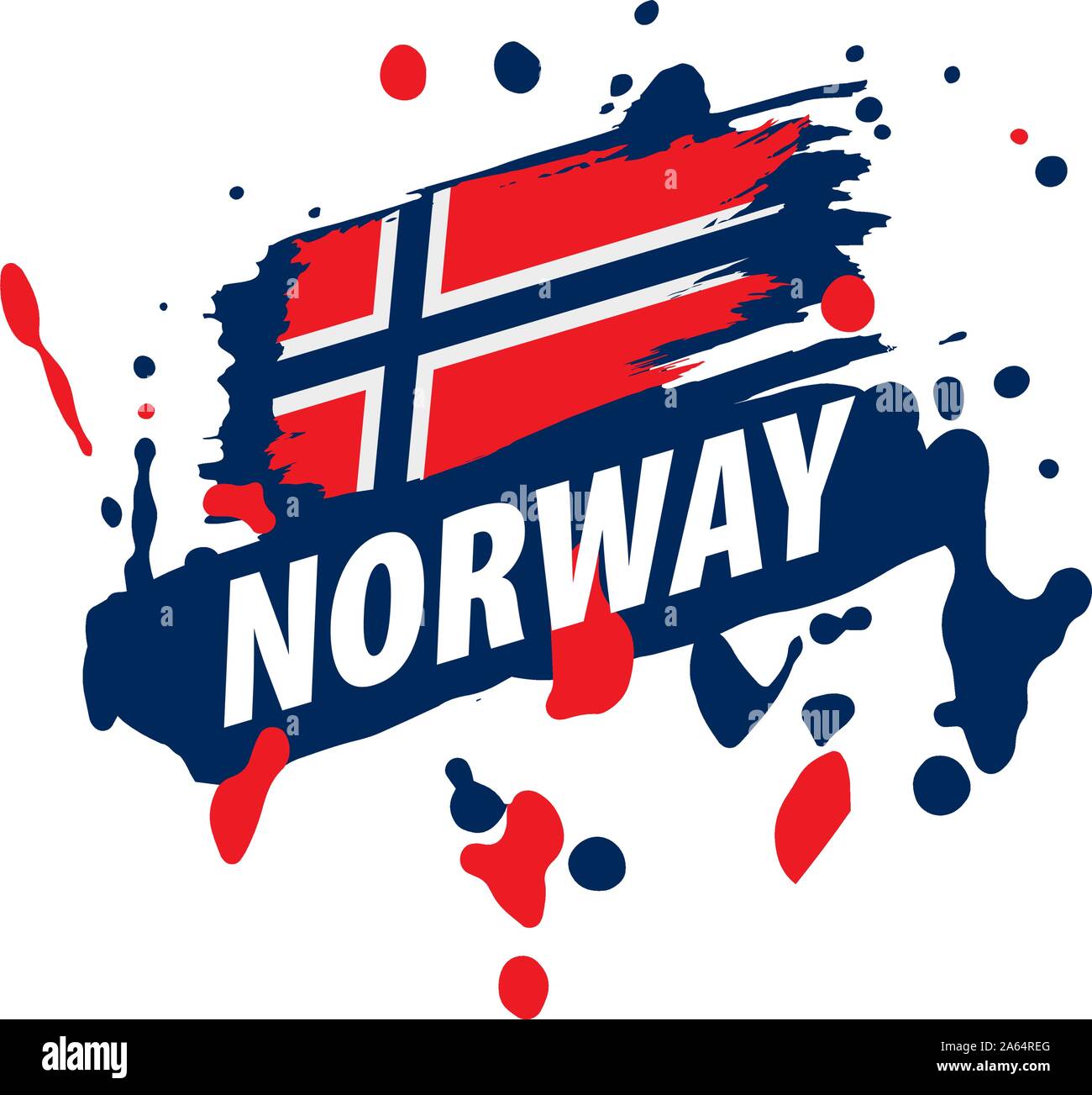 Norway flag, vector illustration on a white background Stock Vector ...