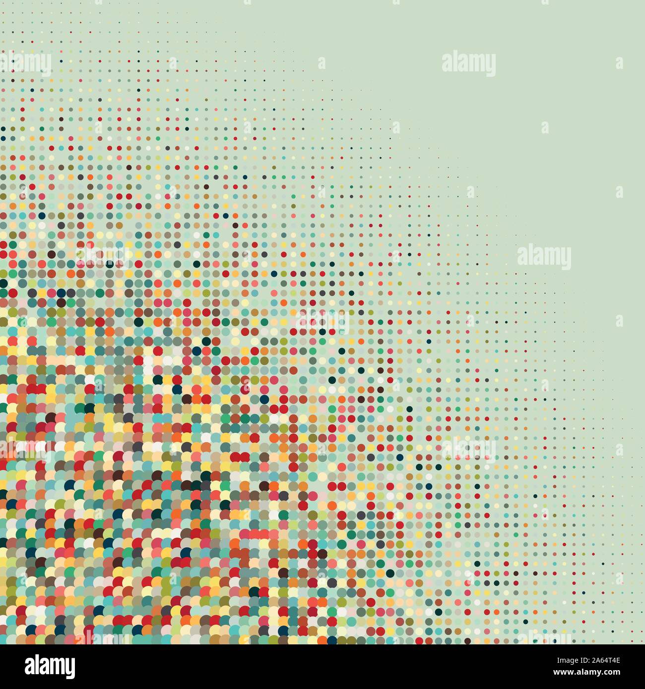 Flat colored ornament with retro halftone dots Stock Vector Image & Art ...