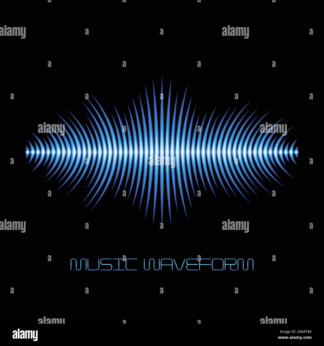 Blue sound waveform with sharp edges Stock Vector Image & Art - Alamy
