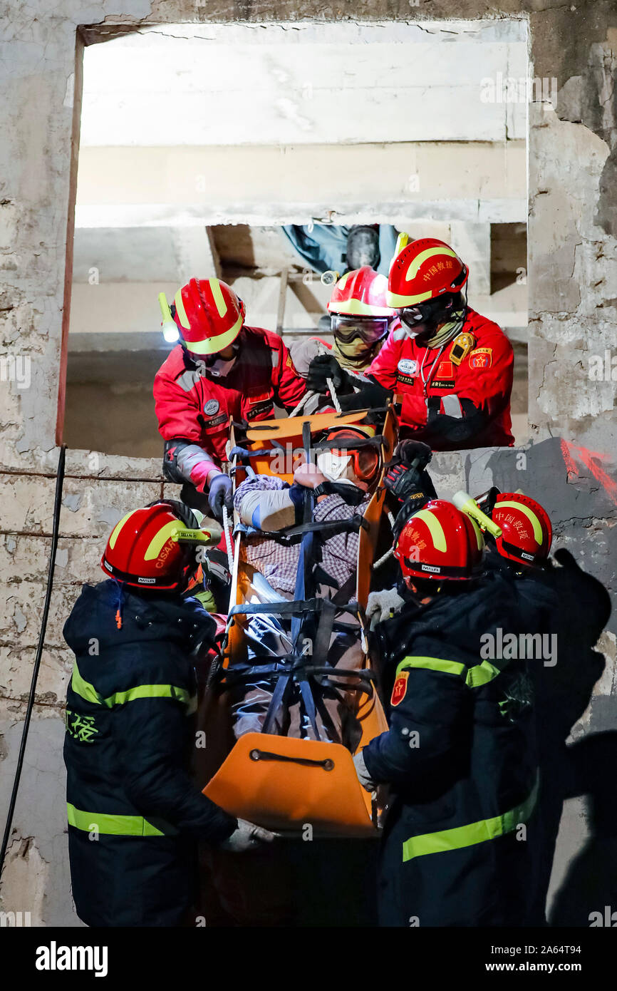 Beijing, China. 21st Oct, 2019. Members of the China International ...