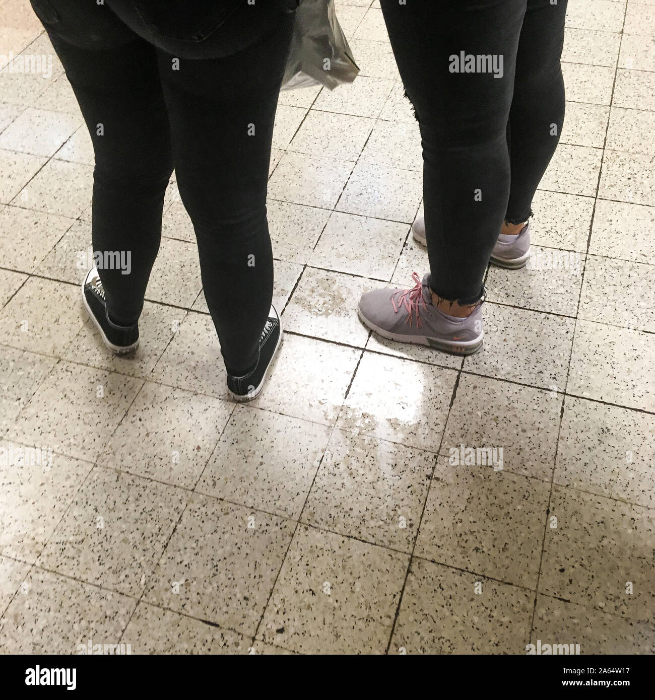 Female travellers feet, Bus Terminal, Ljubljana, Slovenia Stock Photo ...