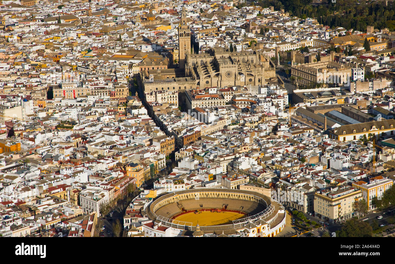 Aerial view, Sevilla. Andalucia, Spain, Europe Stock Photo - Alamy