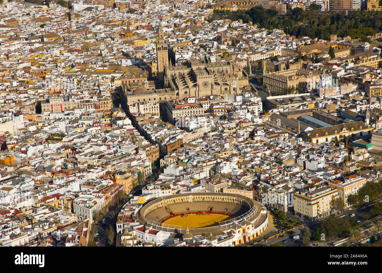 Aerial view, Sevilla. Andalucia, Spain, Europe Stock Photo - Alamy