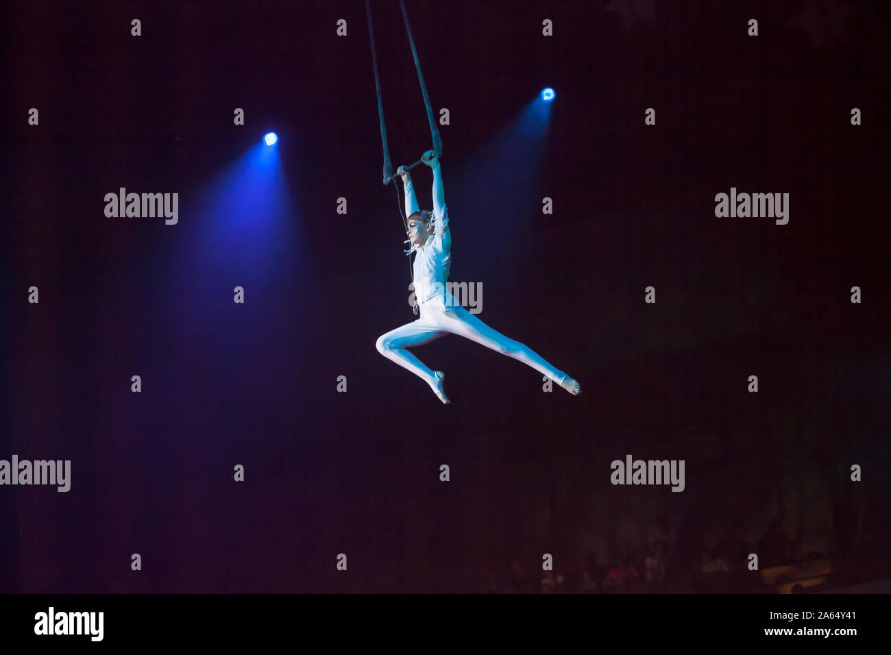air circus performances in the circus Stock Photo - Alamy