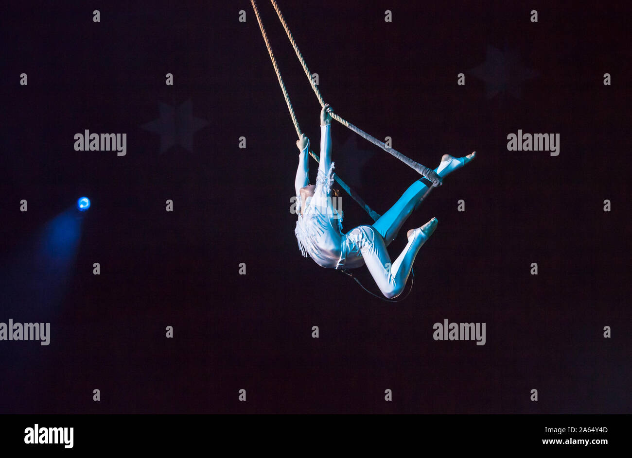 air circus performances in the circus Stock Photo - Alamy