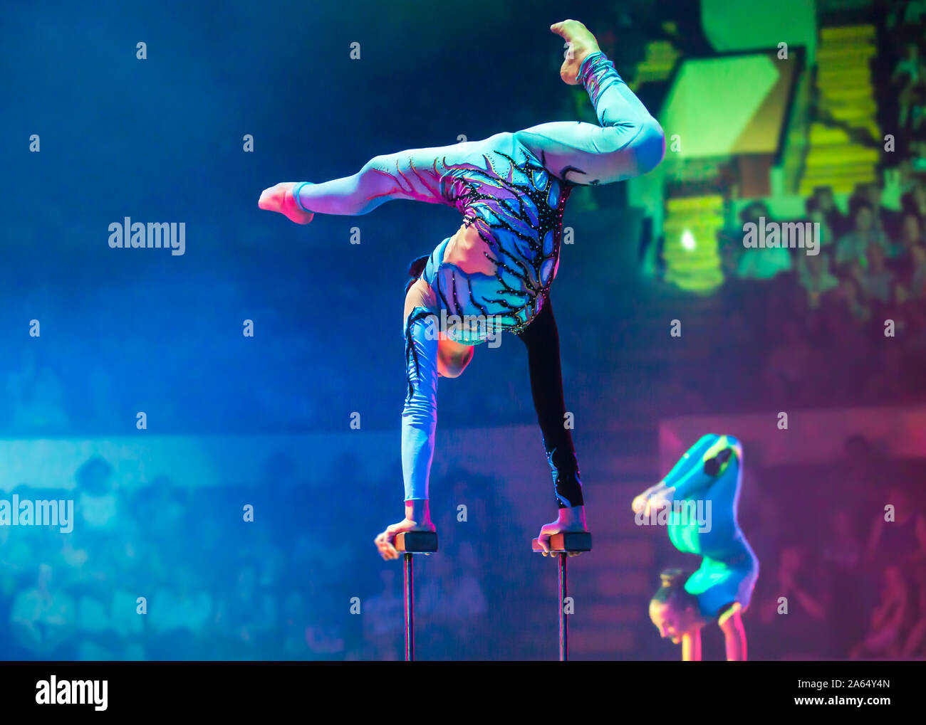 air circus performances in the circus Stock Photo - Alamy