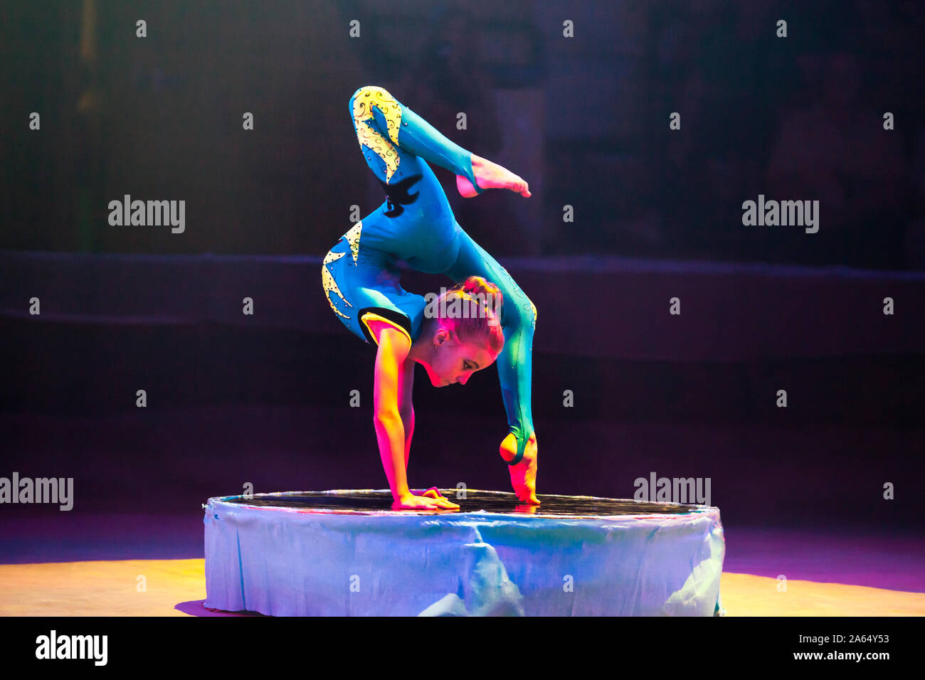 air circus performances in the circus Stock Photo - Alamy