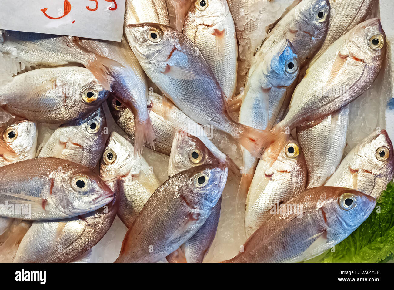 Fresh small fishes on the market Stock Photo - Alamy